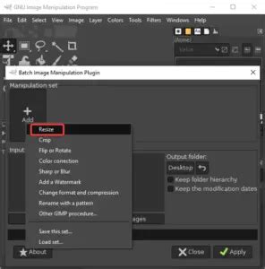 How To Batch Resize Images With GIMP In Windows