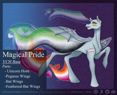 Magical Pride Ych Base By Demonic Mako On Deviantart