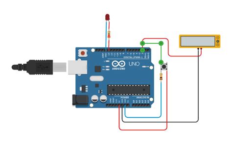 Circuit Design Butoni Multimetri Tinkercad