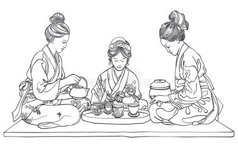 Artistic Outline Illustration Highlighting Beauty Of Simplicity Focusing On Contours Shapes