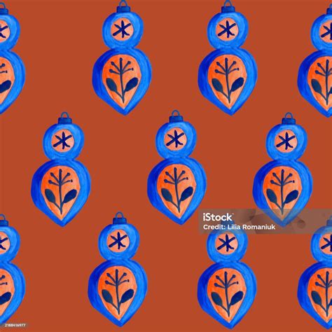 크리스마스 공 블루 장난감 패턴 스칸디나비아 스타일 완벽 한 패턴 휘게 스타일의 수채화 그림 아늑한 크리스마스 직물 카드와 선물 종이의 디자인을 위한 기초 12월에 대한