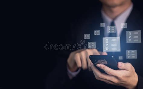 Document Management System Dms Digital Online Document Database And Paperless Office Stock