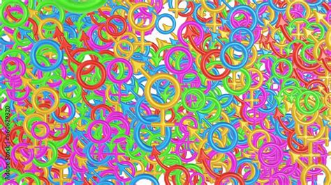 Background From Lots Of Symbols Of Gender Seamless Cyclic Animated K Background From Symbols