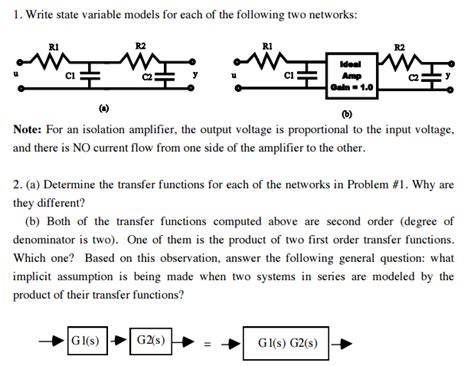 solved write state variable models for each of the following