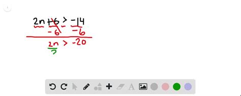 solved solve six more than twice a number is greater than negative