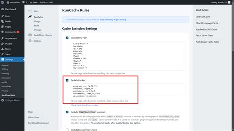Exclude Pages From Caching Runcloud Docs