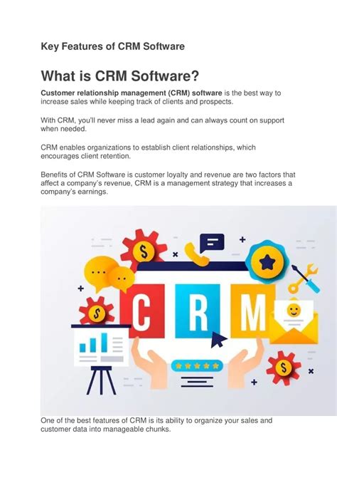 PPT Key Features Of CRM Software PowerPoint Presentation Free Download ID