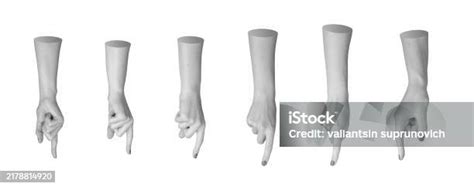 손 표시 제스처 집게 손가락으로 가리키는 기호 포인터 흰색 배경에 고립 된 가리키기에 대한 스톡 사진 및 기타 이미지