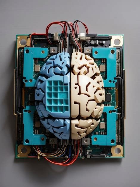 Premium Ai Image Mindful Tech Fusion Processor And Brain In Perfect