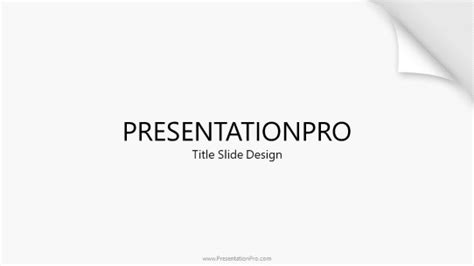 Page Curl Offwhite Abstract Powerpoint Template Presentationpro