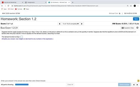 Solved Wc Mylab And Mastering Assignments х Do Homework