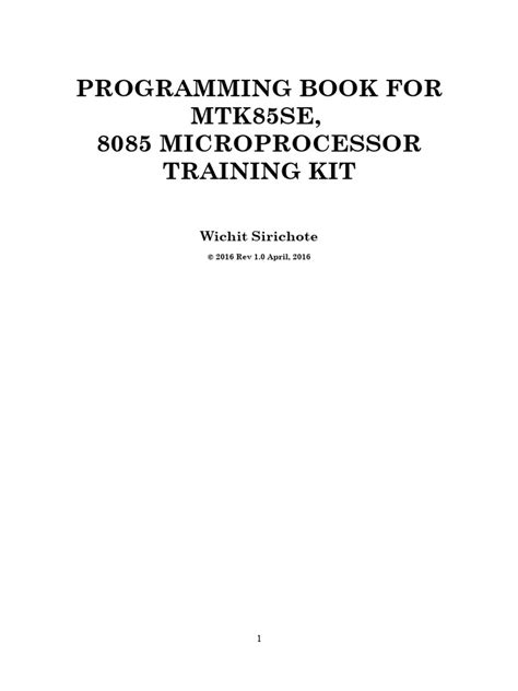 8085 Lab Book Pdf Office Equipment Electrical Engineering