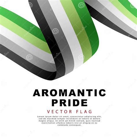 Ribbon In The Form Of A Flag Of Aromatic Pride Sexual Identification