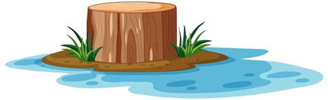 Premium Vector Isolated Tree Stump Cartoon