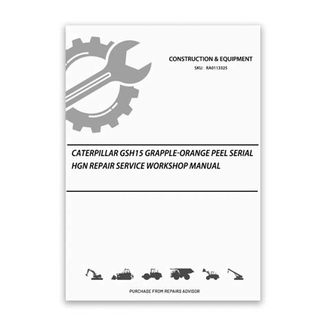 Caterpillar Gsh15 Grapple Orange Peel Serial Hgn Repair Service