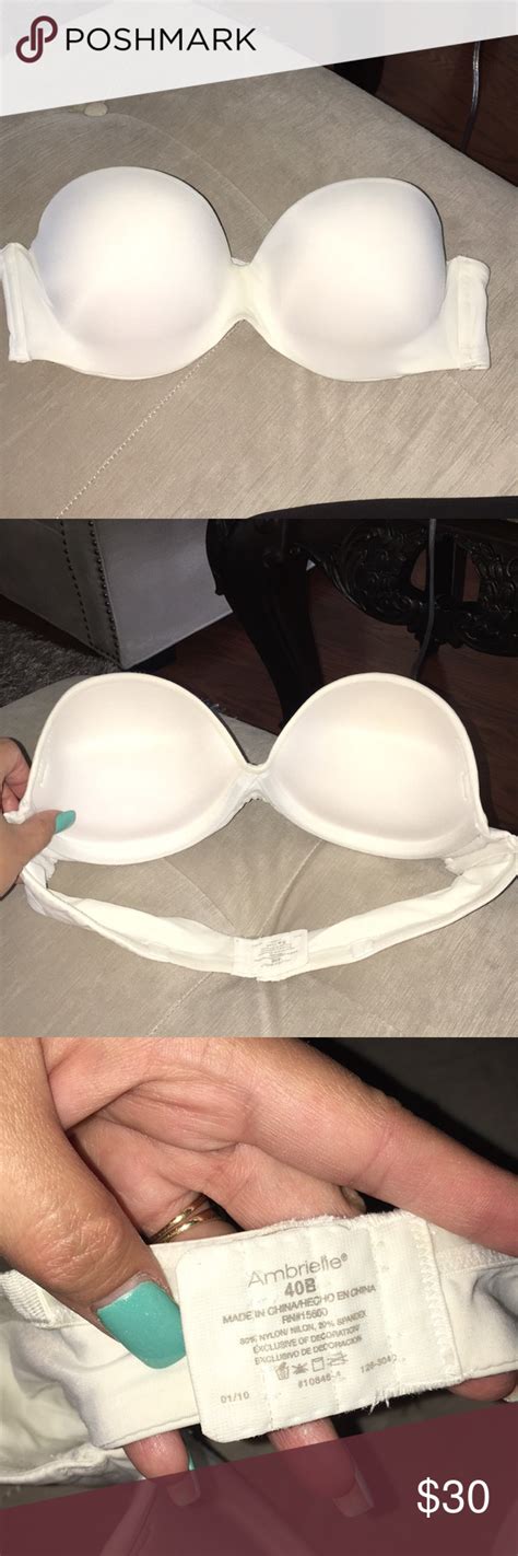 Ambrielle padded strapless push up! Size 40B | Push up strapless bra ...