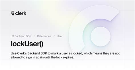 Js Backend Sdk Lockuser