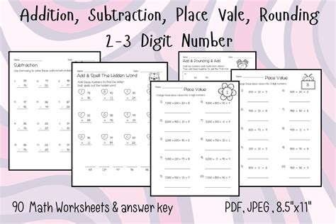 Addition Subtraction Place Value Graphic By HappyDesign Creative Fabrica