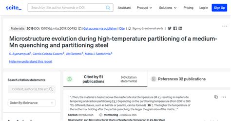 Microstructure Evolution During High Temperature Partitioning Of A
