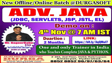 Adv Java Offlineonline Training Durgasoft Youtube