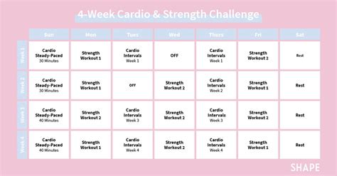 4 Week Workout Plan For Women