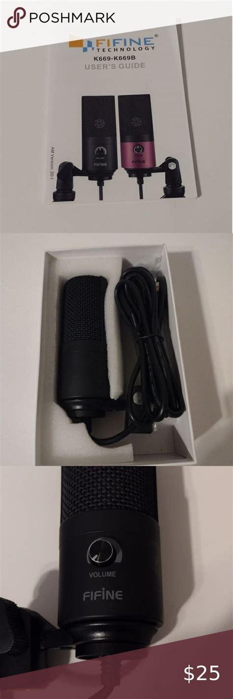 FIFINE Technology K669-K669B Condenser Microphone Black | Microphone ...