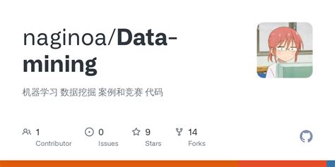 Github Naginoadata Mining 机器学习 数据挖掘 案例和竞赛 代码