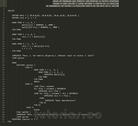 Arreglos Pseudocodigo Matriz Dispersa Figura X En Vector