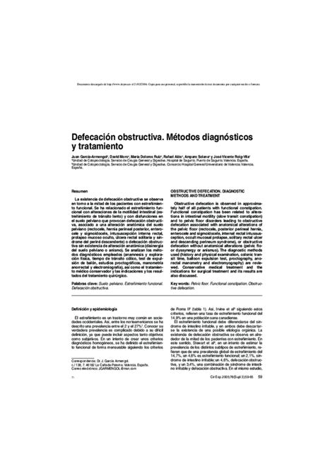Pdf Obstructive Defecation Diagnostic Methods And Treatment