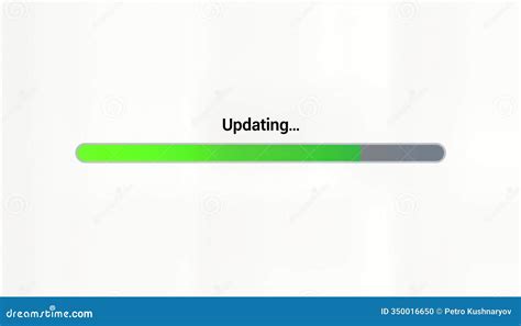 Simple Graphic Progress Bar Displays Updating Process Horizontal Green Bar With Gray Portion