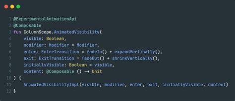 Animationvisibility（实验性） 你好 Compose