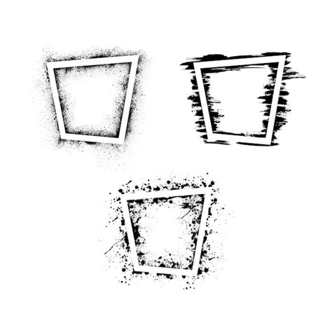 Premium Vector Rectangle Grunge Frames