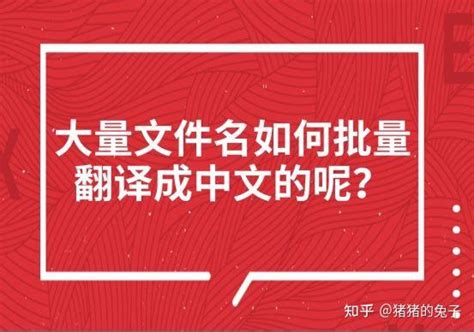 想要将大量难懂的英文文件名翻译成中文的，这可以实现吗？ 知乎
