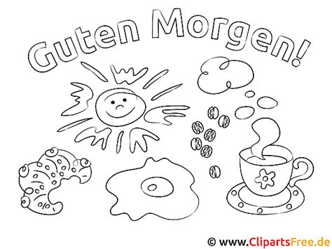 Kaffee Fr Hst Ck Guten Morgen Ausmalbild F R Kinder Kostenlos Ausdrucken