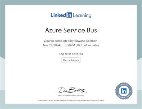 Just Finished The Course “azure Service Bus” By Sahil Malik Rowena