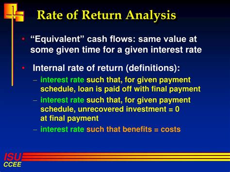 Ppt Ce 203 Rate Of Return Analysis Eea Chapter 7 Powerpoint