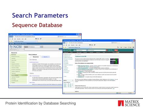 Ppt Protein Identification By Database Searching Powerpoint