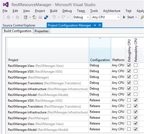 Project Configuration Manager By Tom Englert