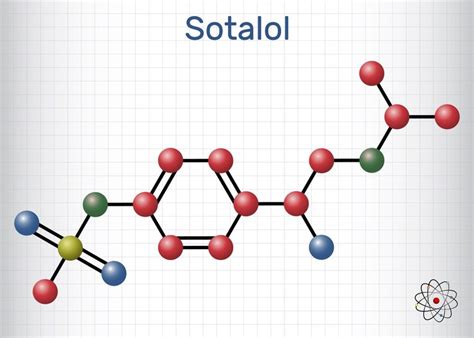 Premium Vector Sotalol Drug Molecule Molecule Model Sheet Of Paper In