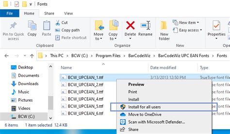 UPC EAN Fonts SSRS Installation BarCodeWiz