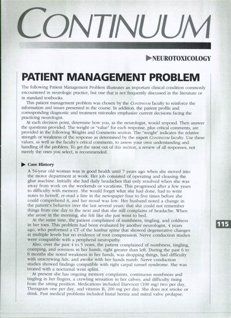 Patient Management Problem Continuum