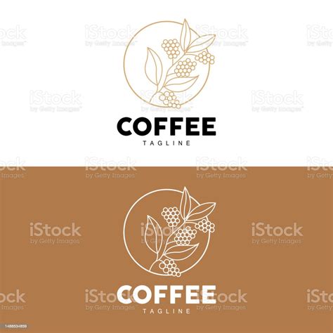 커피 로고 커피 트리 디자인 카페 음료 벡터 아이콘 브랜드 일러스트 레이 션 기호 0명에 대한 스톡 벡터 아트 및 기타 이미지 0명 갈색 광고 Istock