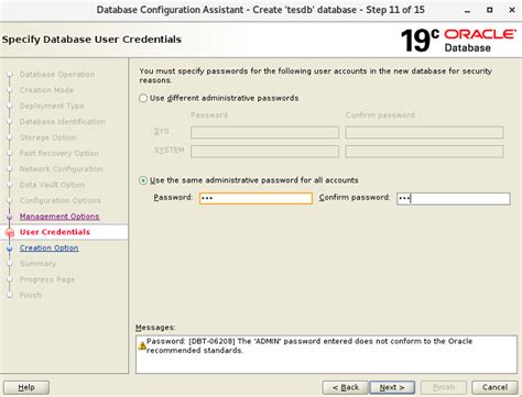 Oracle C DBCA Non Container DB