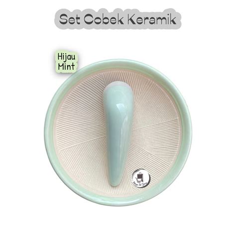 Jual Set Cobek Keramik Estetik Cobek Viral Uleg Keramik Cobek Nordic Cobek Estetik Set