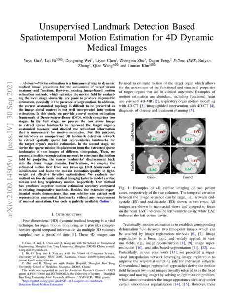 Unsupervised Landmark Detection Based Spatiotemporal Motion Estimation