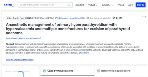 Anaesthetic Management Of Primary Hyperparathyroidism With Hypercalcaemia And Multiple Bone