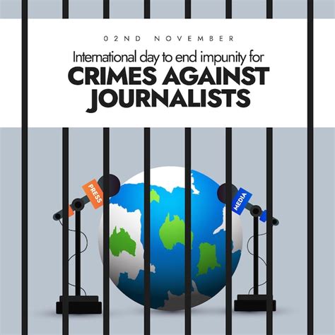 Premium Vector | International day to end impunity for crimes against journalists 2nd November ...