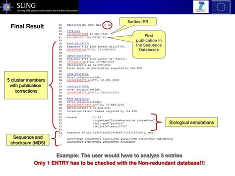 Ppt Non Redundant Patent Sequence Databases Powerpoint Presentation