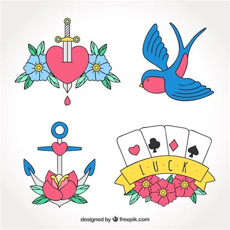 Free Vector Classic Tattoo Collection