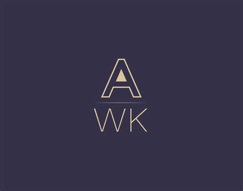 Awk Letter Logo Design Modern Minimalist Vector Images 19584578 Vector